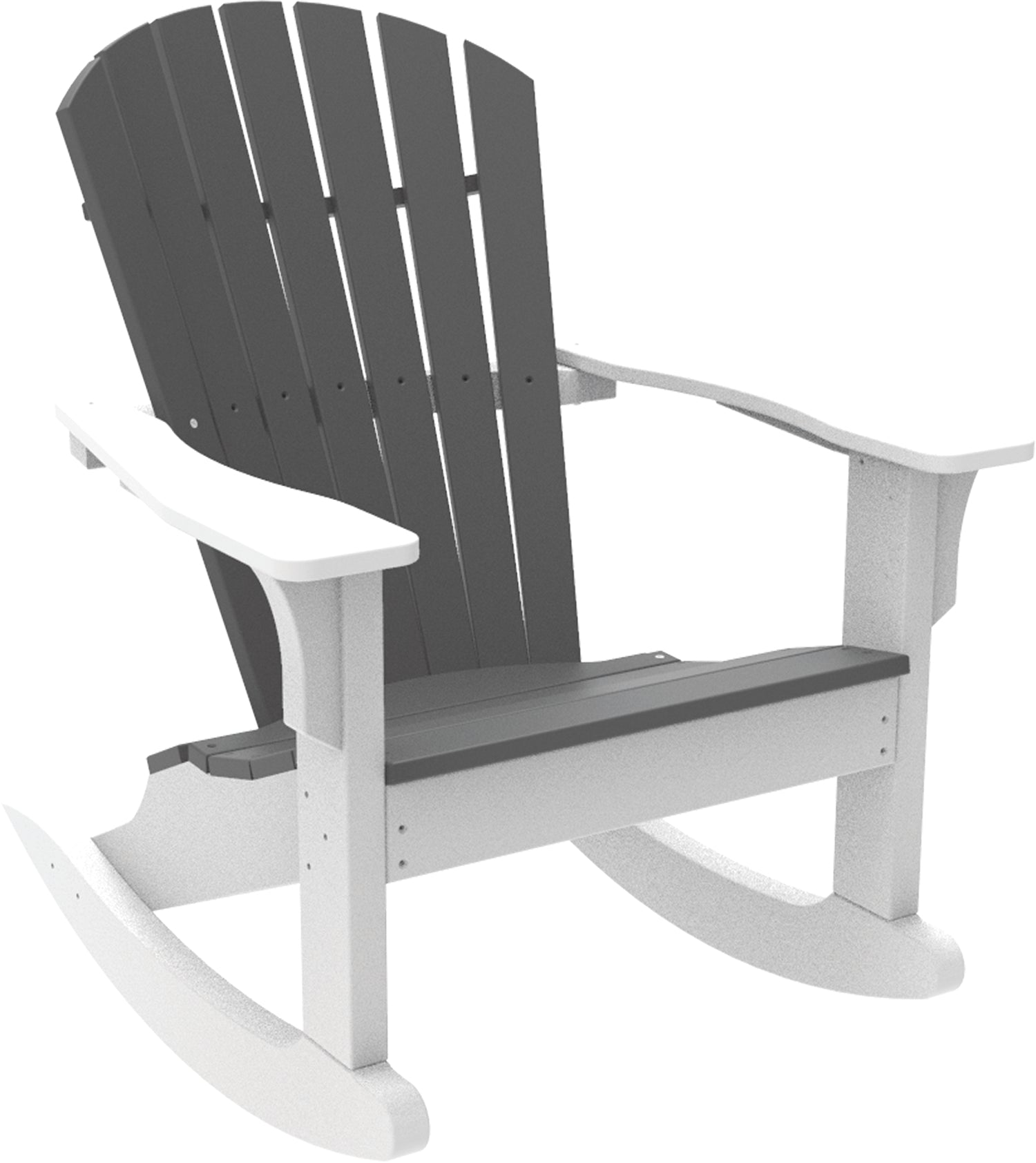 Seaside Casual Recycled Plastic Adirondack Shellback Rocker – Rocking ...