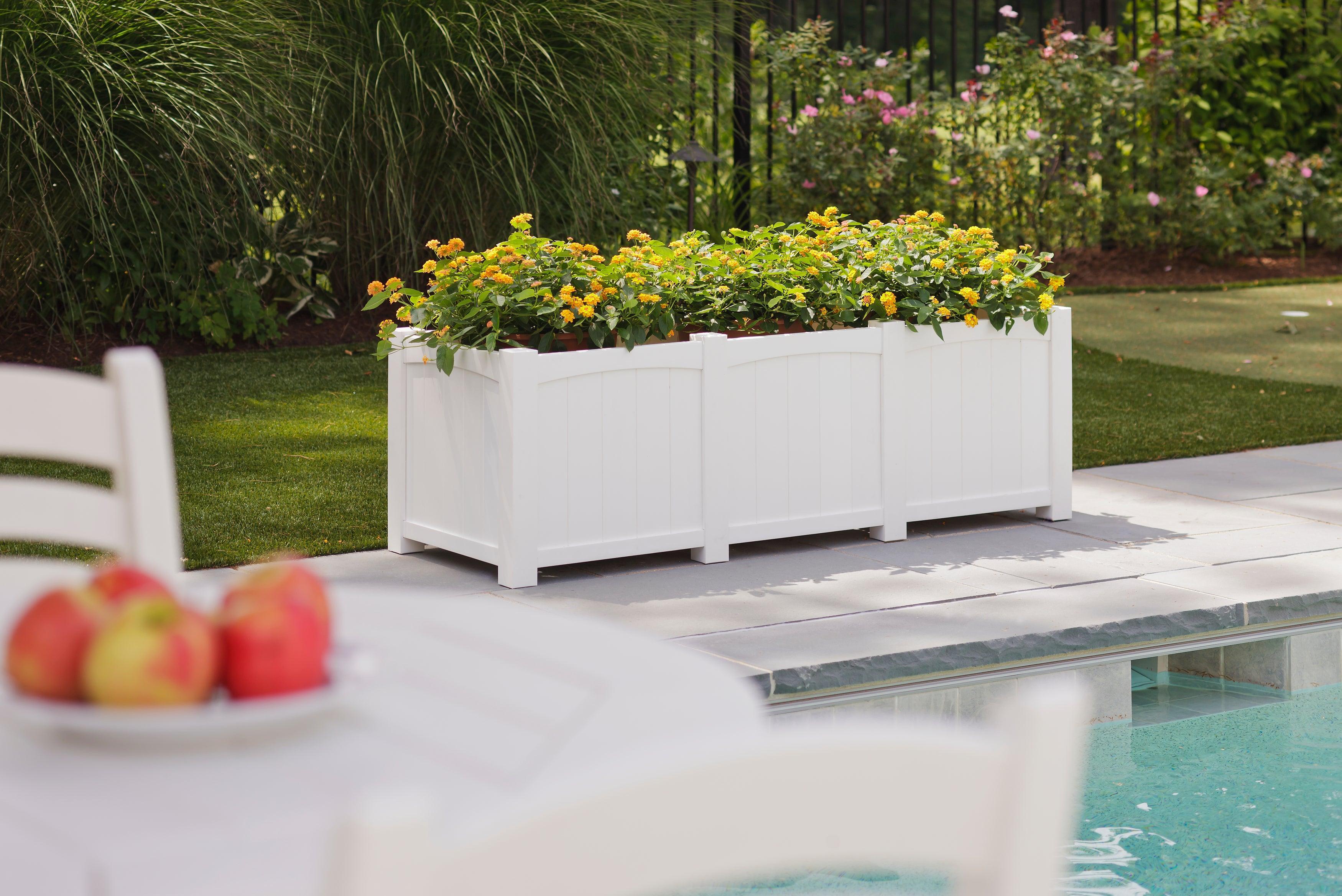 Seaside Casual Recycled Plastic Wickford Estate Planter-Extension ...