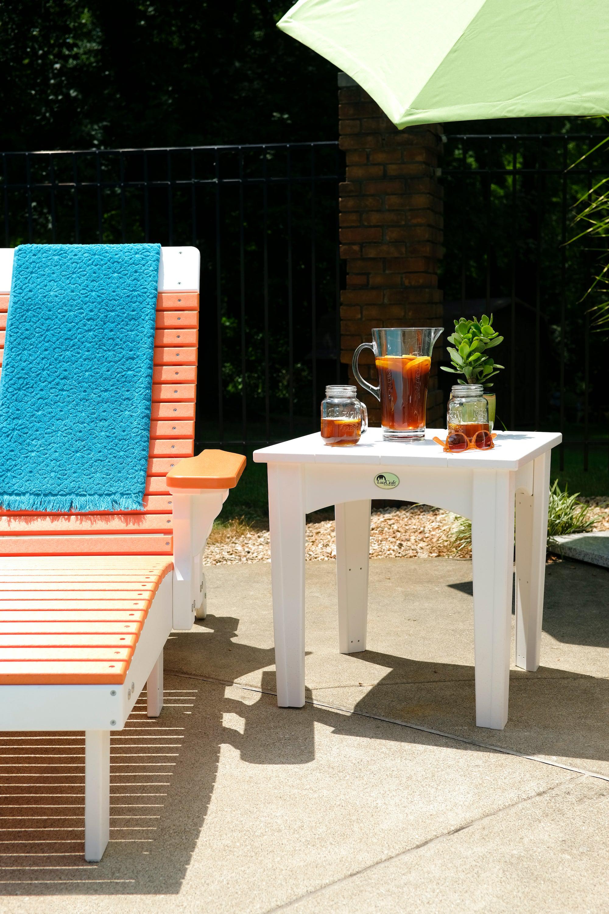 LuxCraft Indoor Recycled Plastic Island End Table – Rocking Furniture