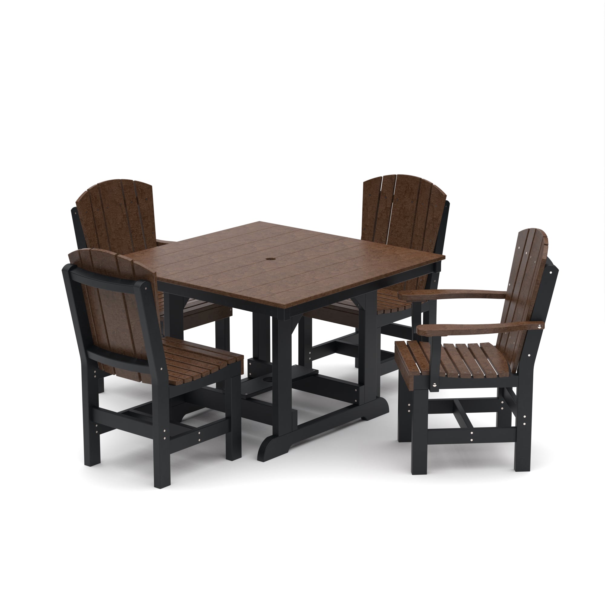 5 Piece Square Patio Dining Set | Outdoor Table Set | – Rocking Furniture