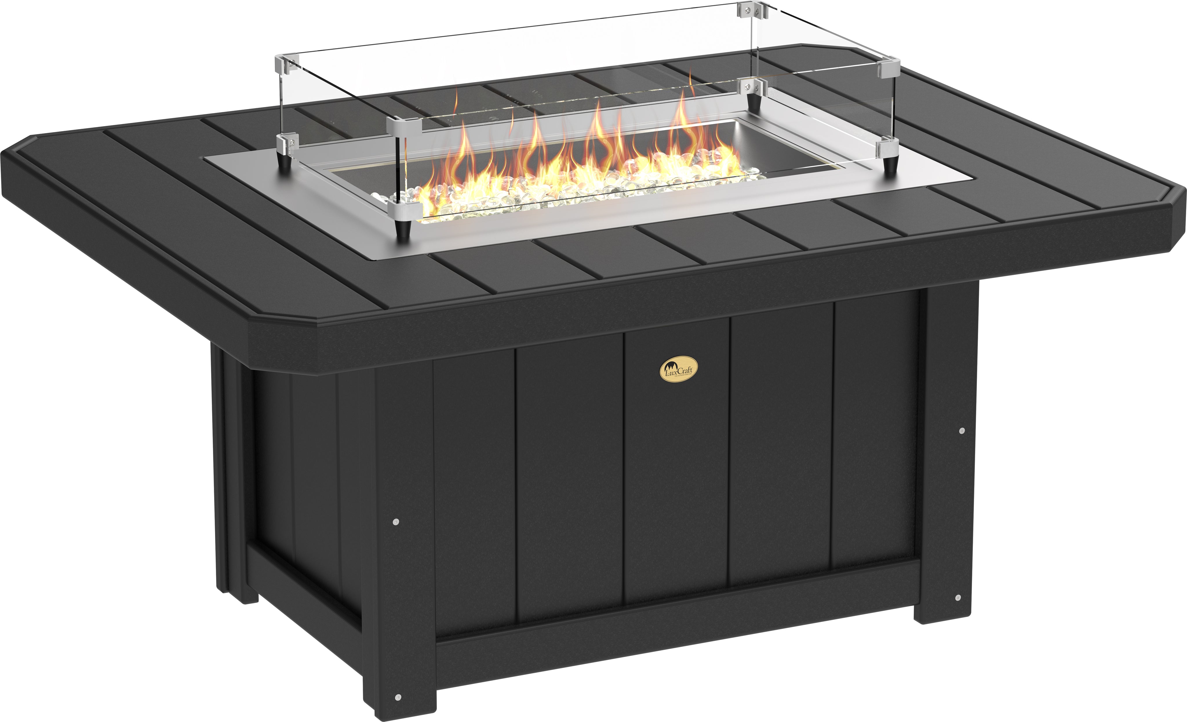 Lumin 51" Fire Pit | Poly Rectangular Fire Pit | – Rocking Furniture