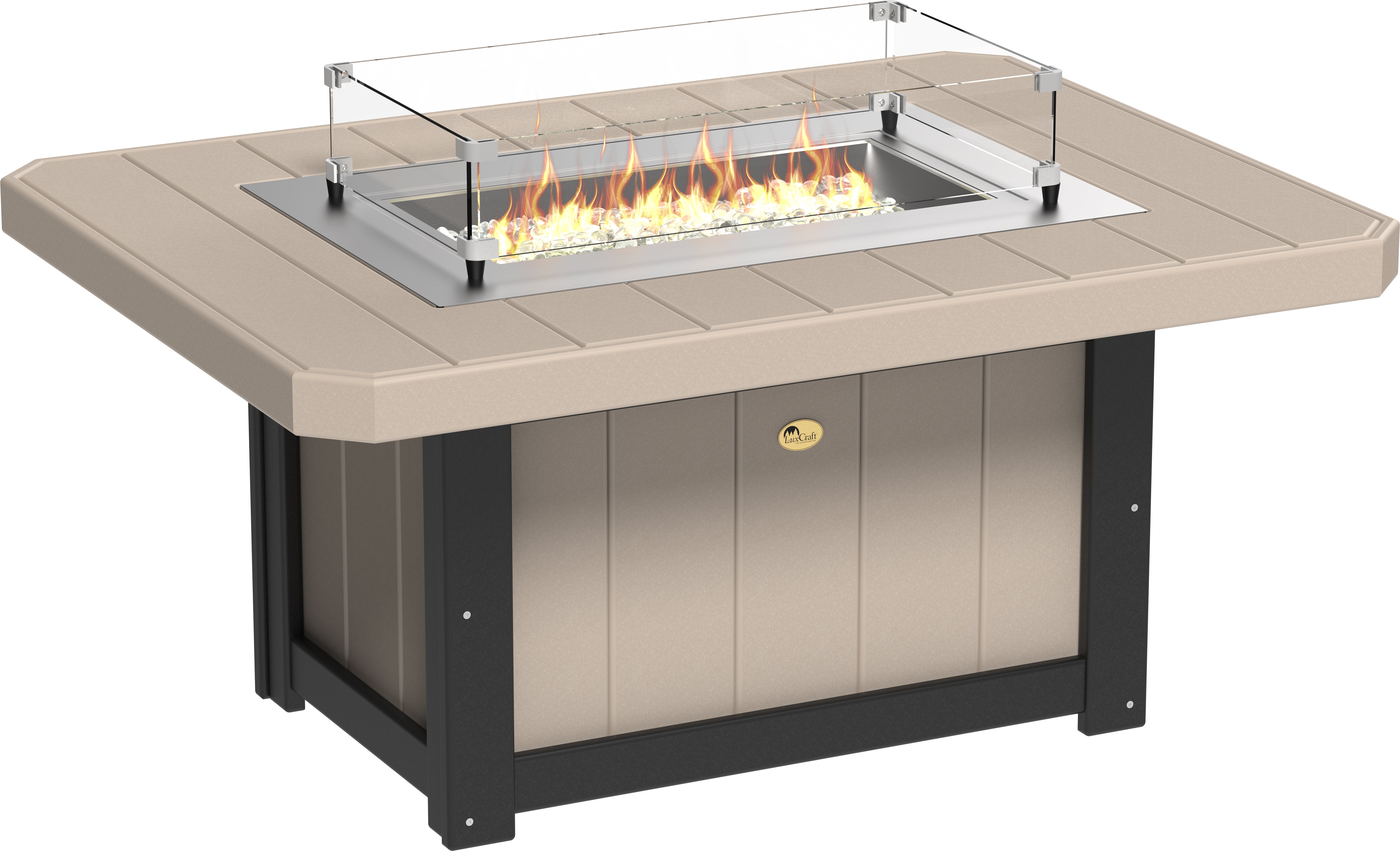 Lumin 51" Fire Pit | Poly Rectangular Fire Pit | – Rocking Furniture