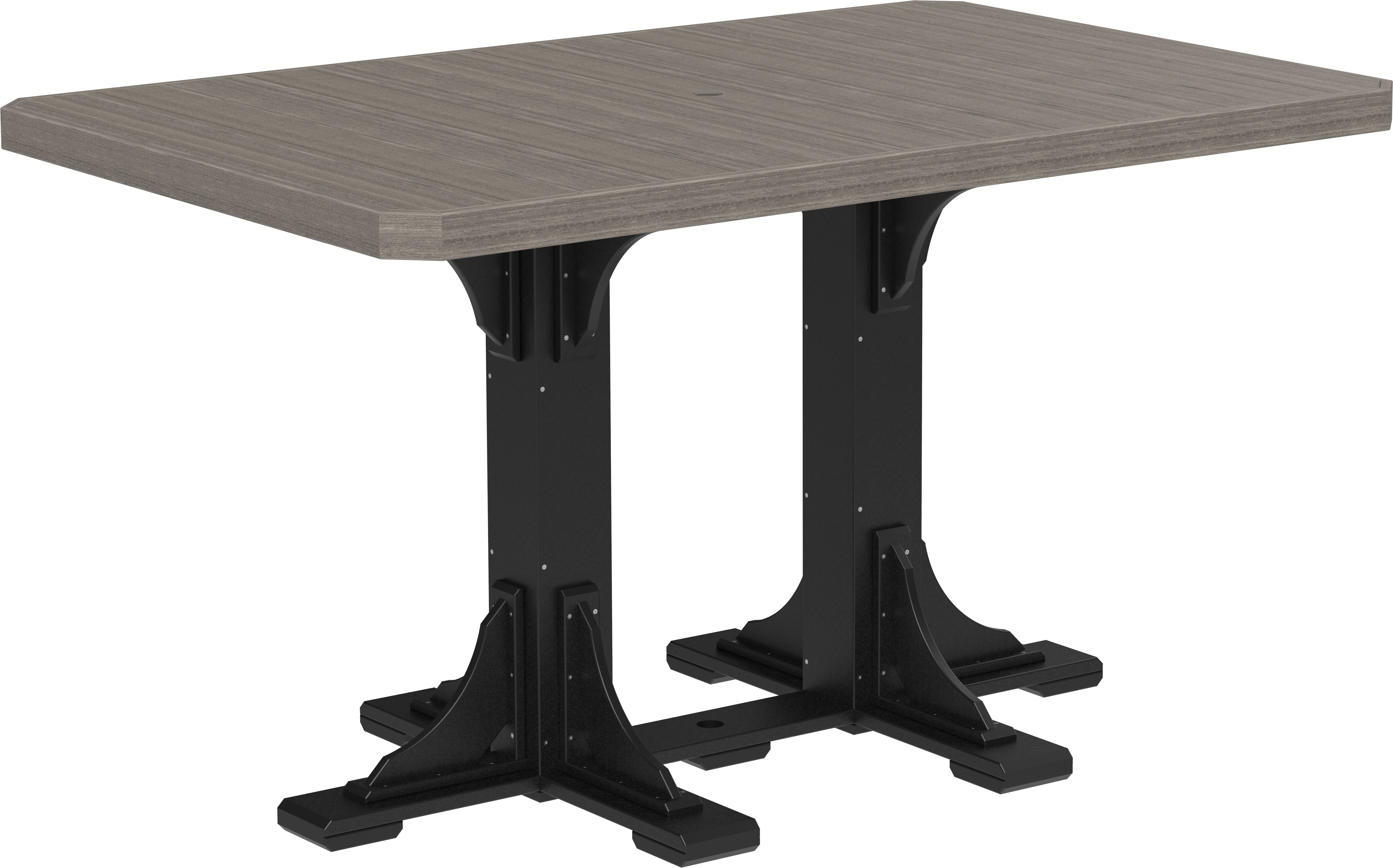 LuxCraft Recycled Plastic 4x6 Rectangular Dining Table – Rocking Furniture