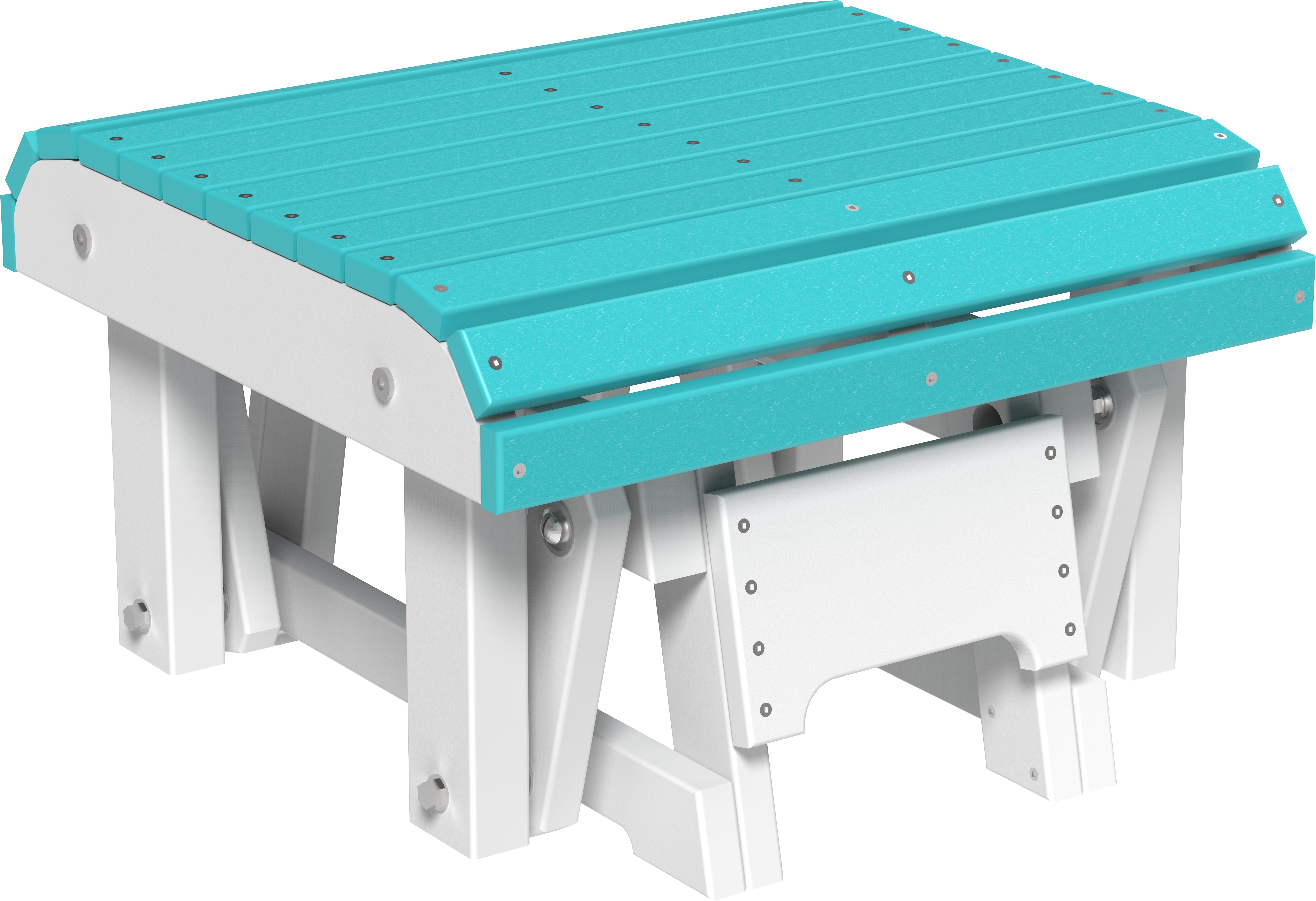 LuxCraft Recycled Plastic Glider Footrest Ottoman | Rocking Furniture