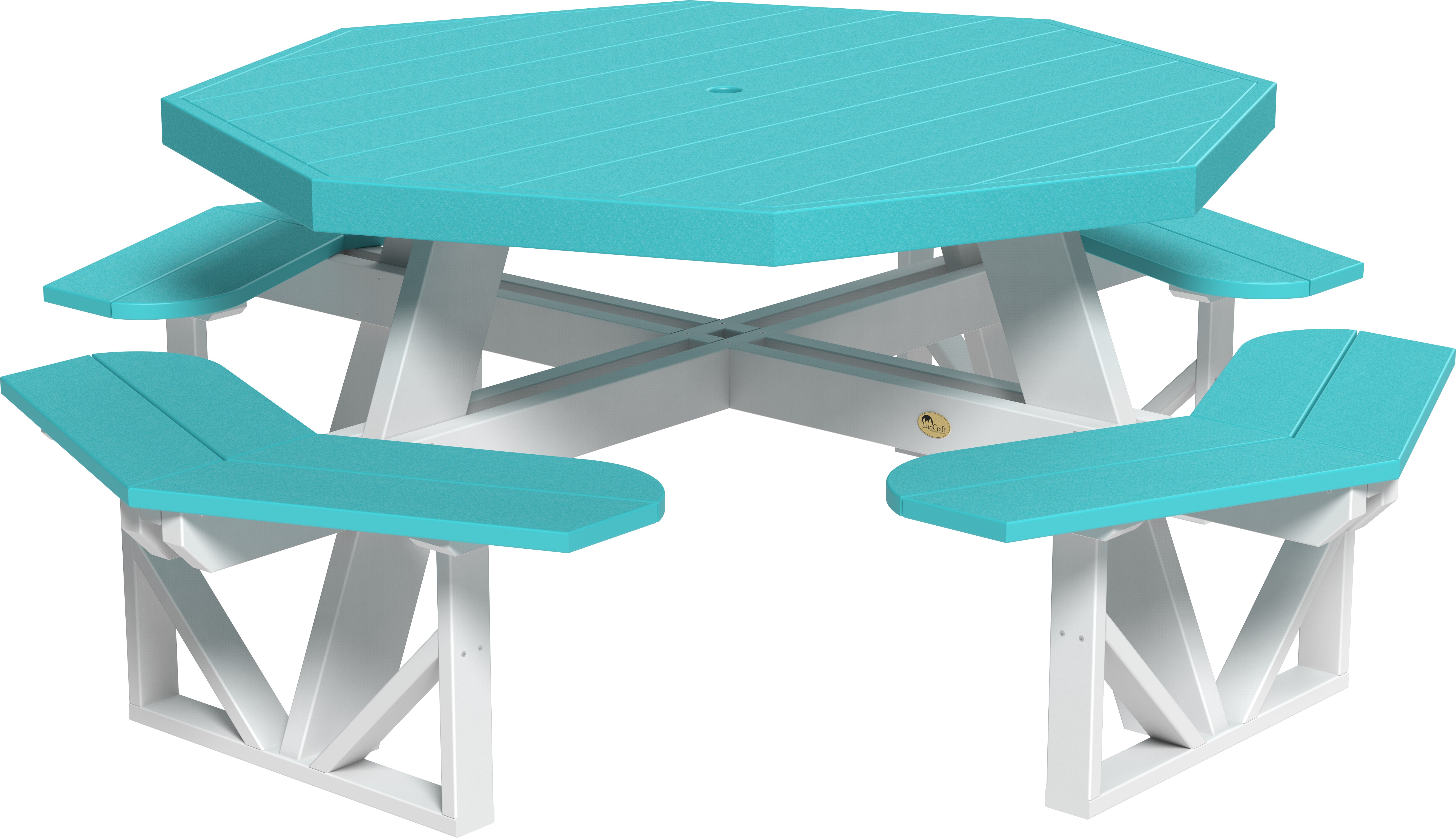 LuxCraft Recycled Plastic Octagon Picnic Table – Rocking Furniture