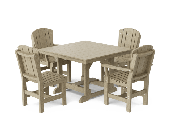 5 Piece Square Patio Dining Set | Outdoor Table Set | – Rocking Furniture