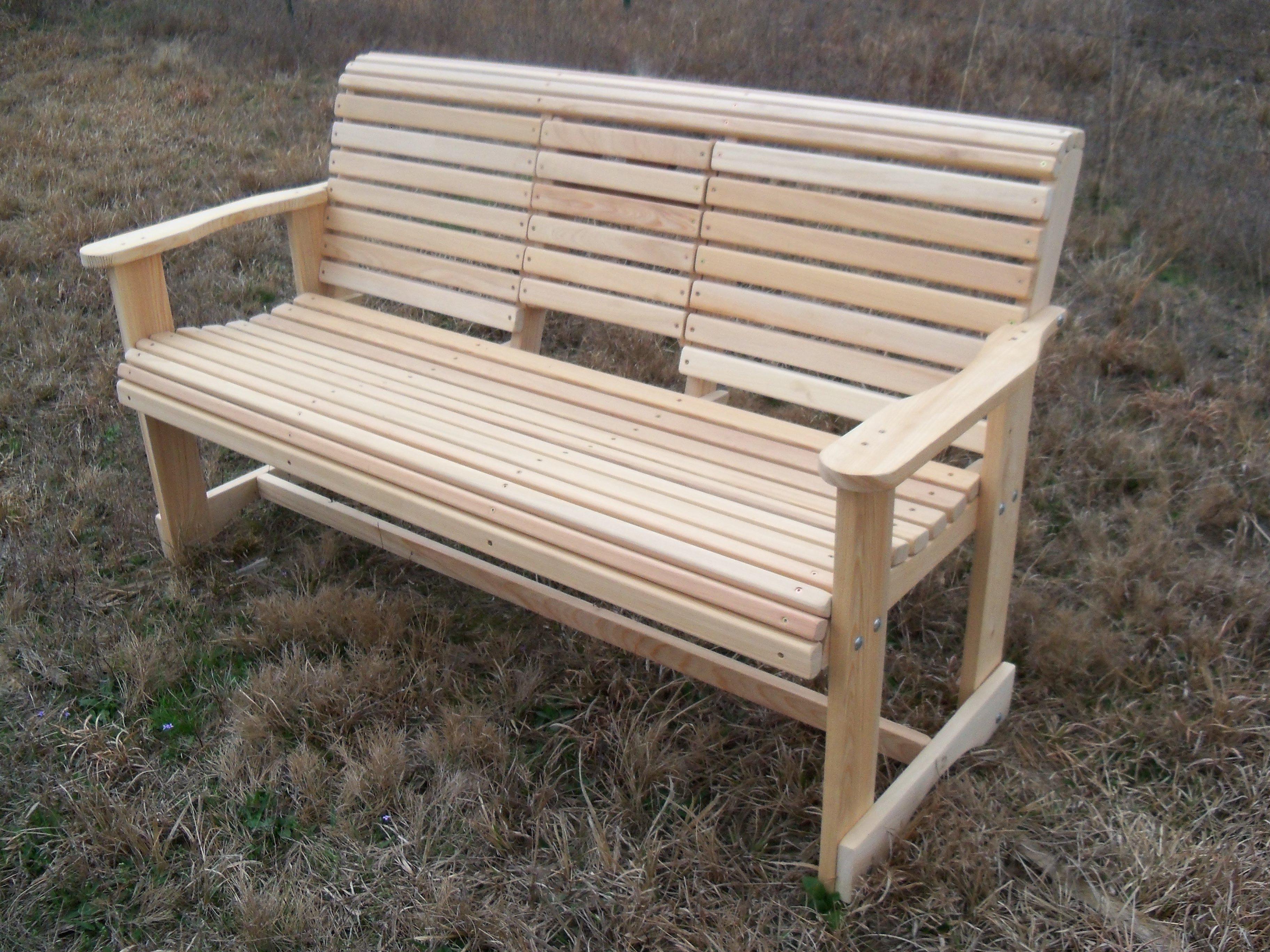 5ft Cypress Bench w/ Flipdown Console | LA SWINGS | – Rocking Furniture