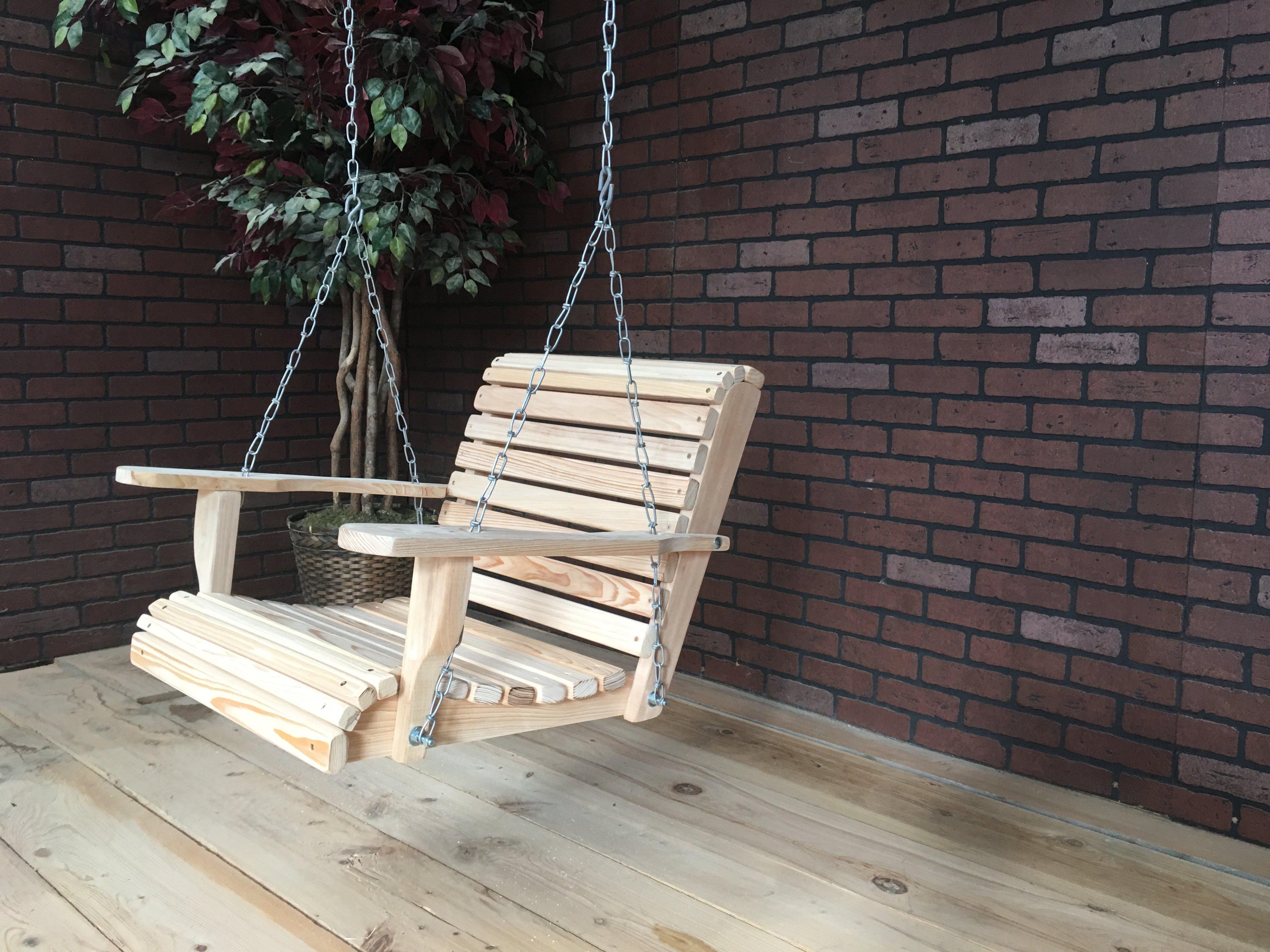 LA Swings Inc. 2ft Cypress Roll Back Outdoor Swing Chair – Rocking ...