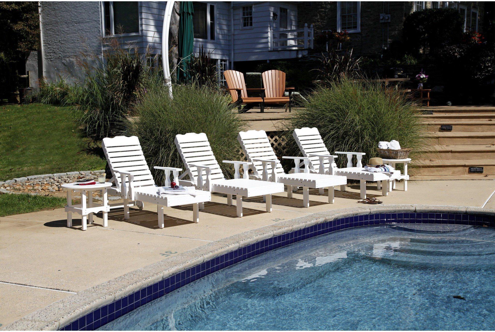 Amish Poly Chaise Lounge with Arms | Leisure Lawns Collection ...