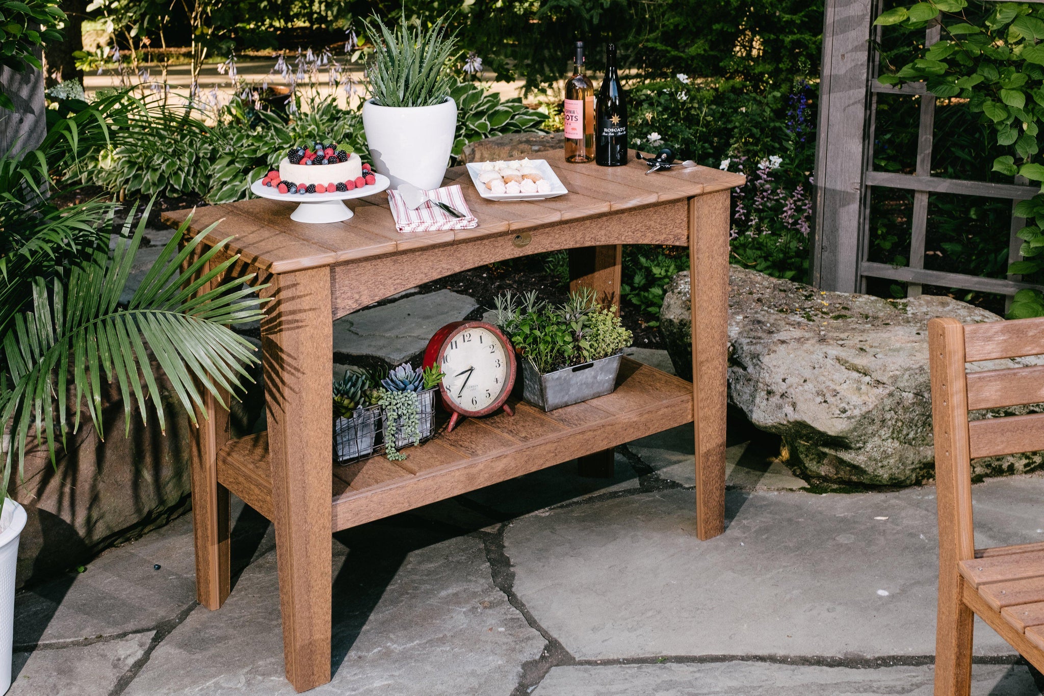 LuxCraft Outdoor Recycled Plastic Island Buffet Table – Rocking Furniture