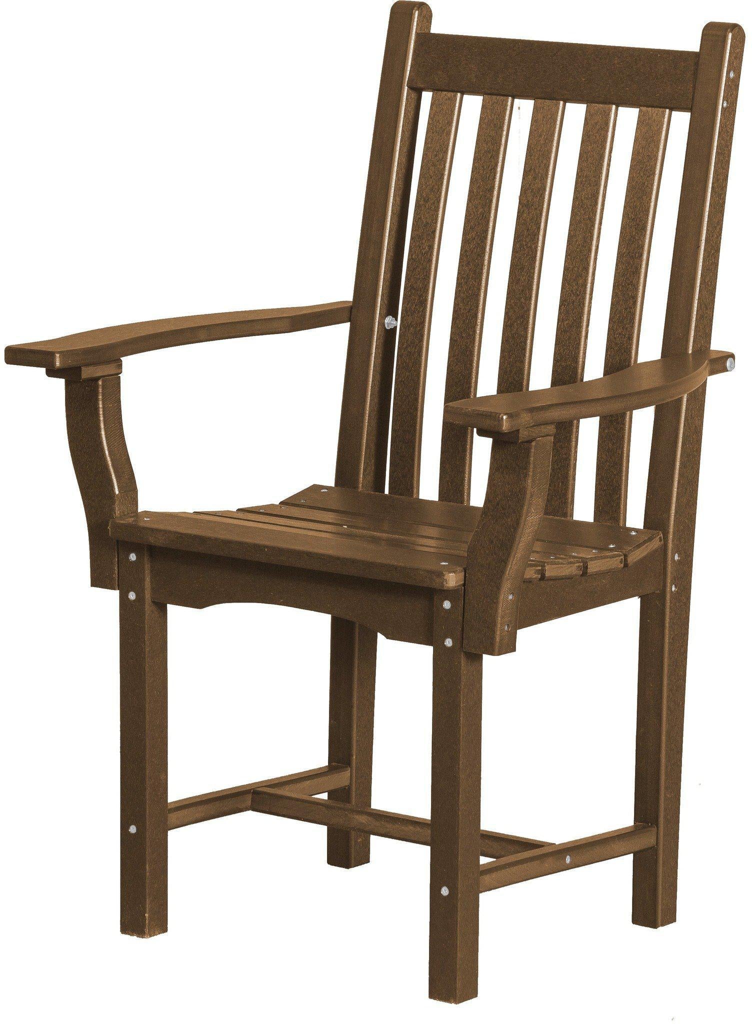Wildridge Outdoor Recycled Plastic Classic Dining Chair with Arms ...