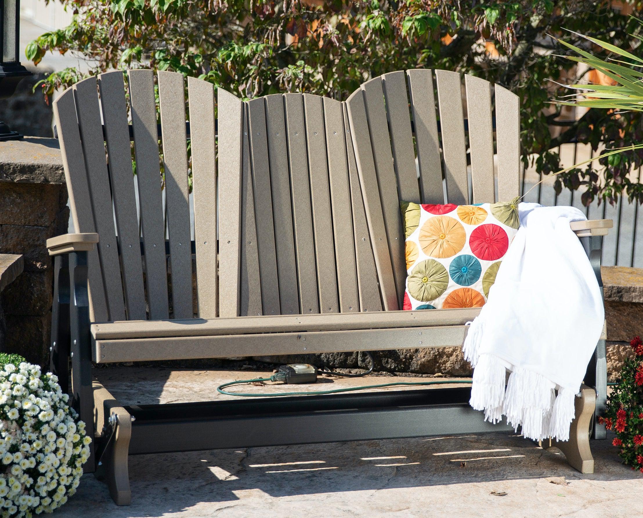 Amish Poly 5' Fan-Back Console Glider | Leisure Lawns Collection ...