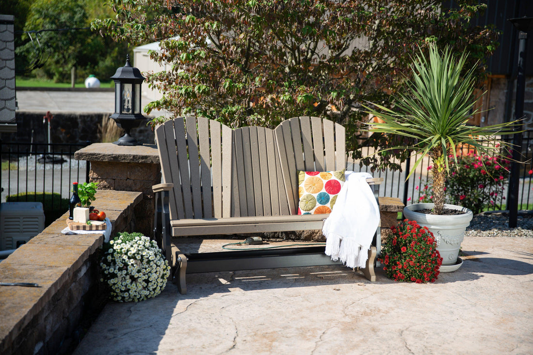 Amish Poly 5' Fan-Back Console Glider | Leisure Lawns Collection ...