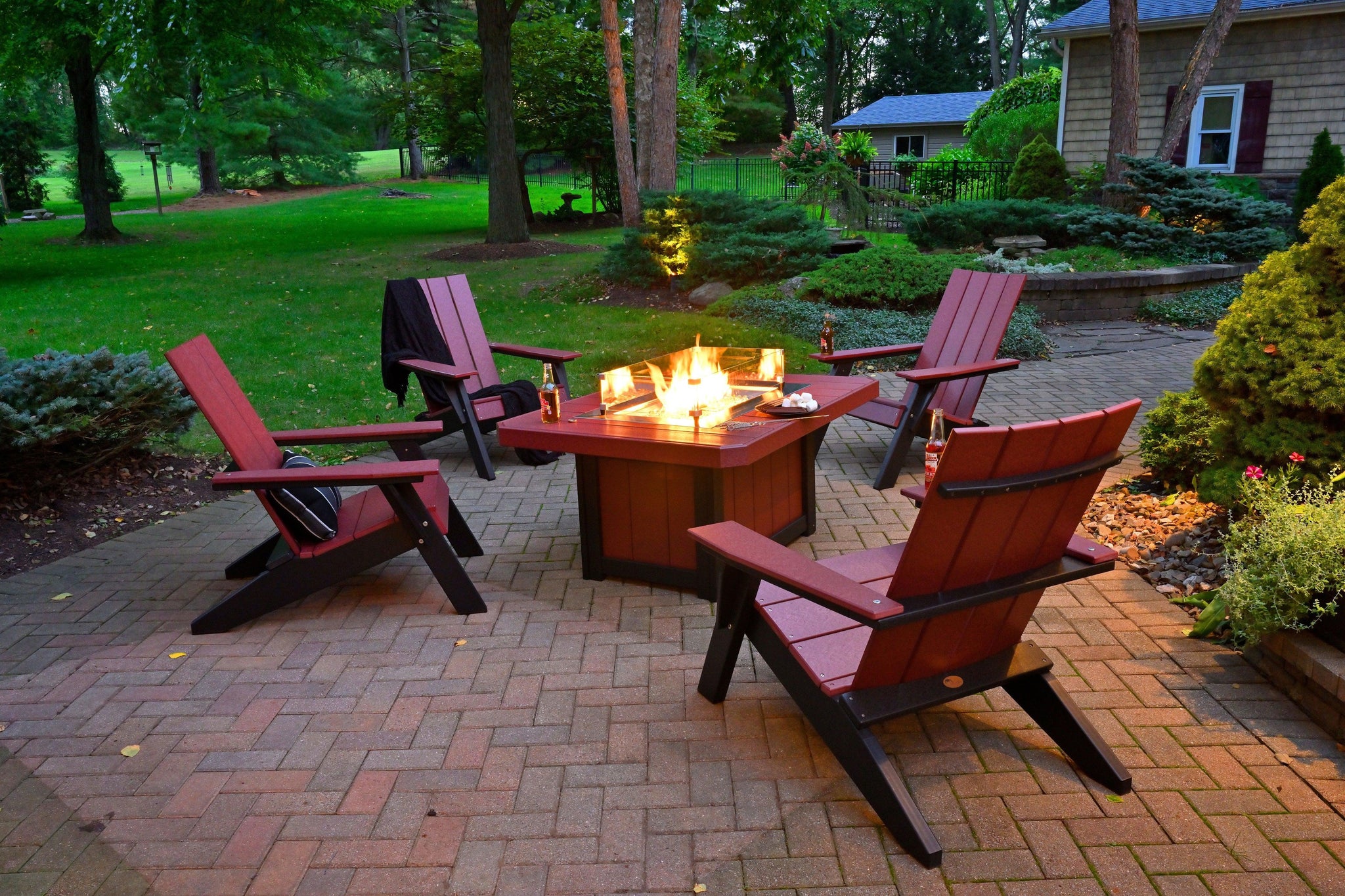 Lumin 51" Fire Pit | Poly Rectangular Fire Pit | – Rocking Furniture