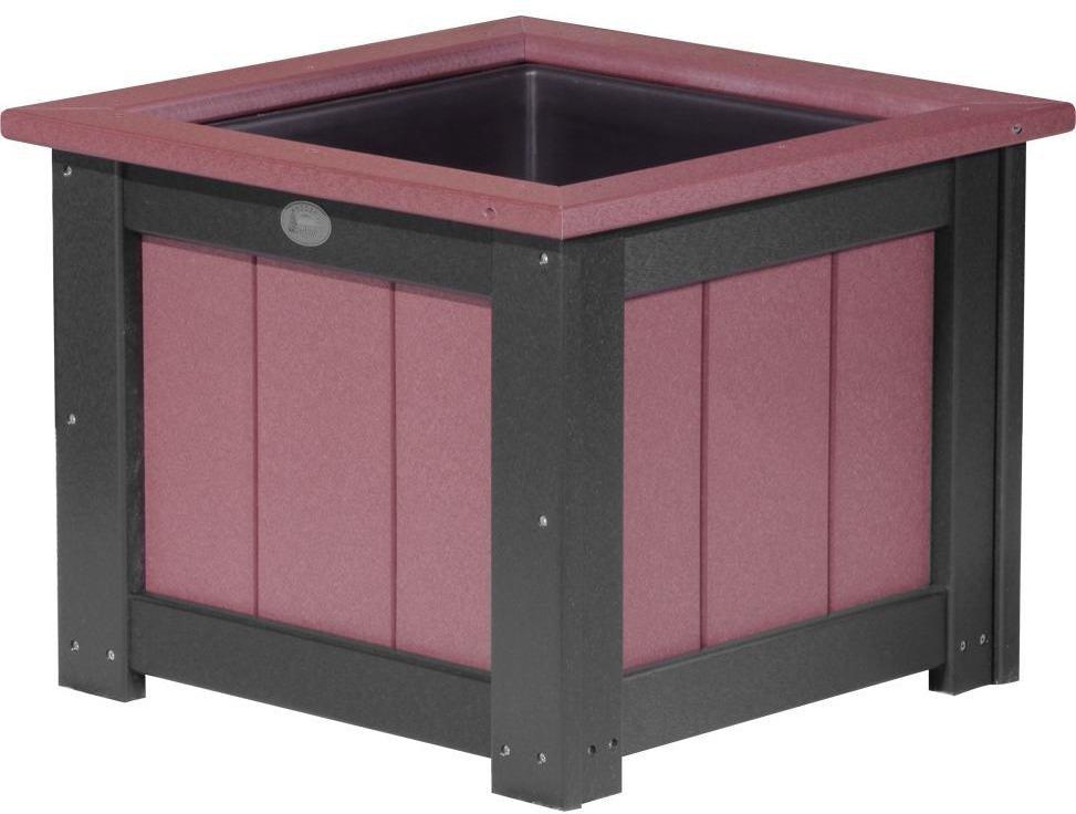 LuxCraft Recycled Plastic Classic 24" Square Planter – Rocking Furniture