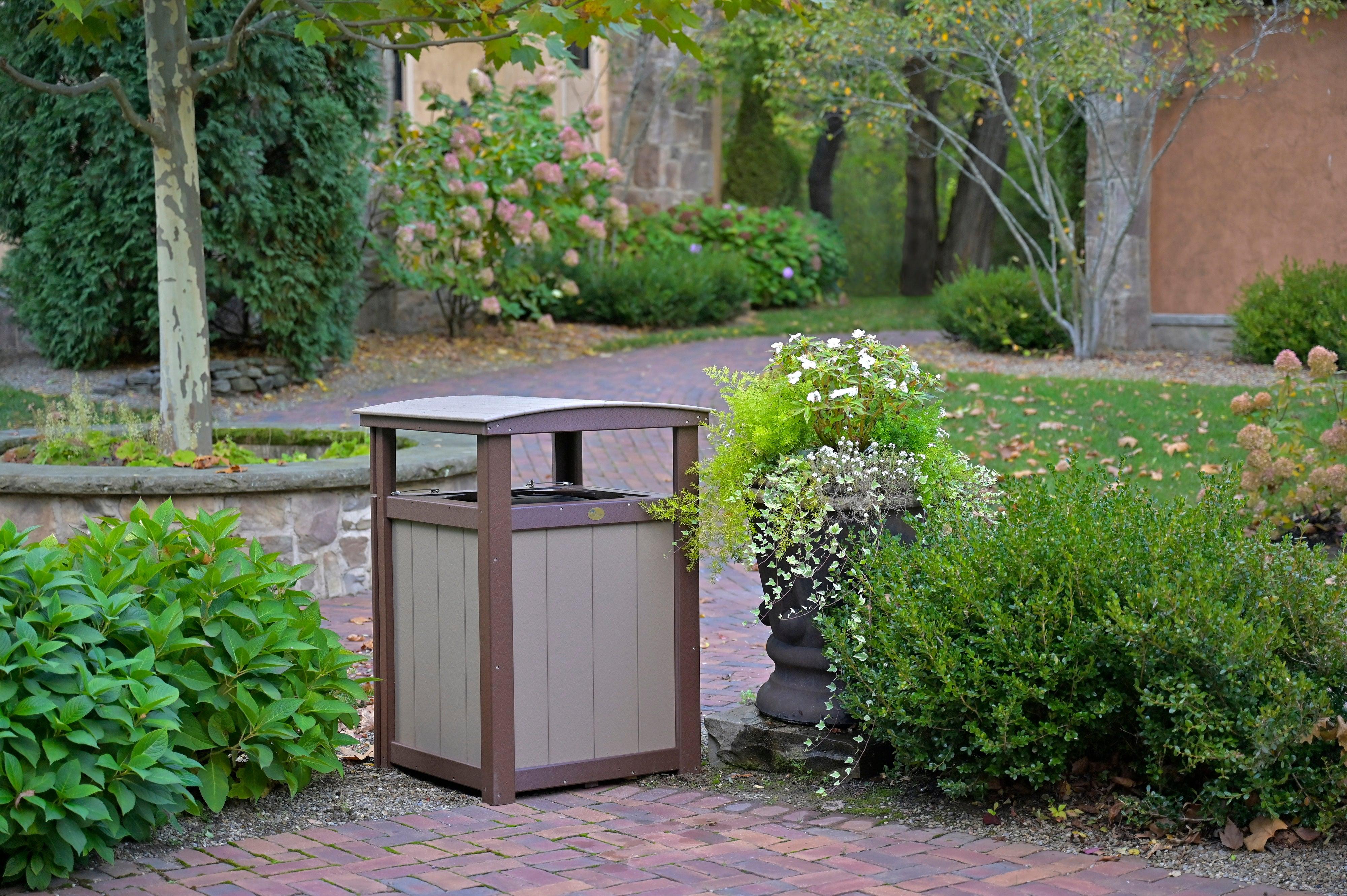 Poly Outdoor Trash Can | Park Trash Can | – Rocking Furniture