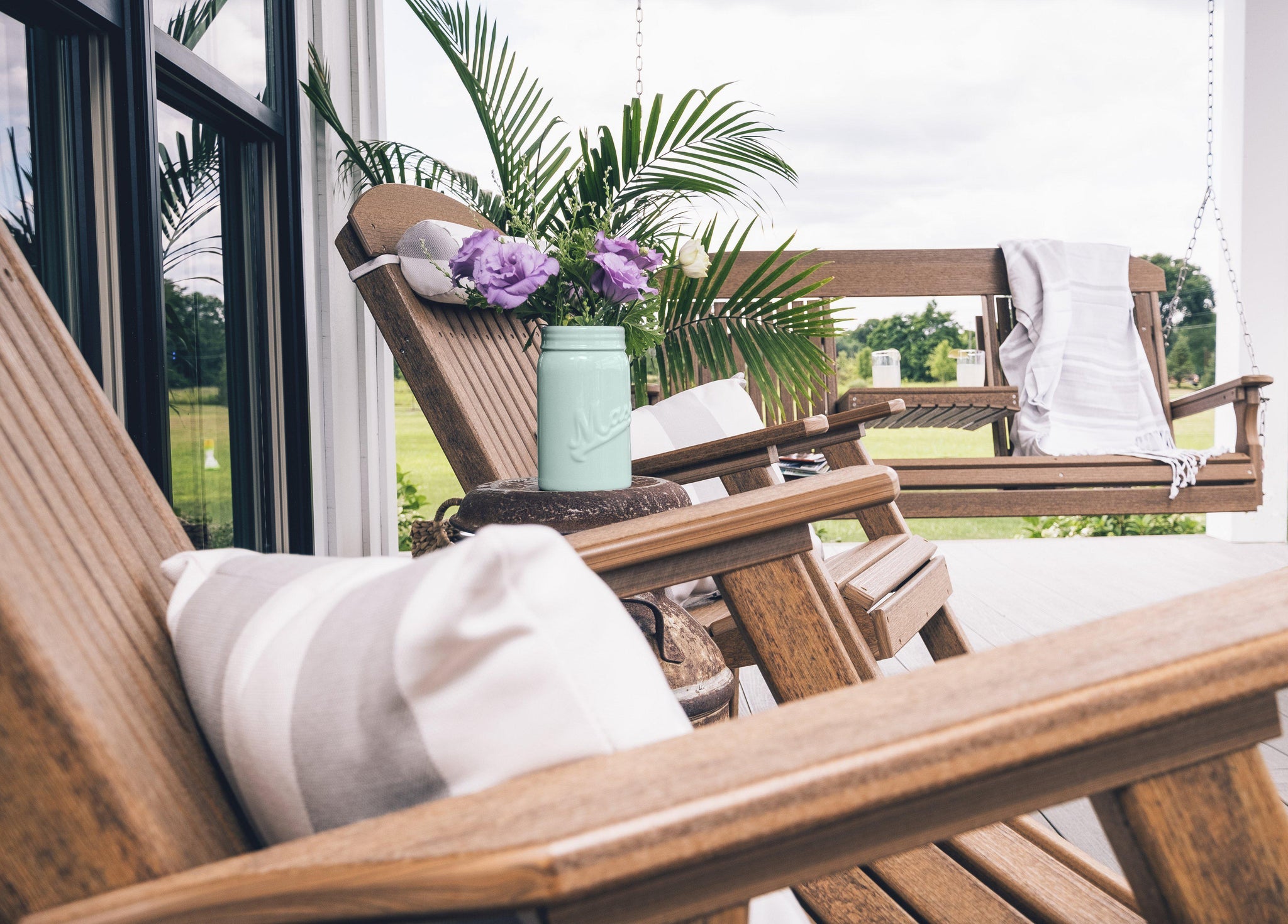 LuxCraft High Back Rocking Chair | Outdoor Porch Rocker – Rocking Furniture