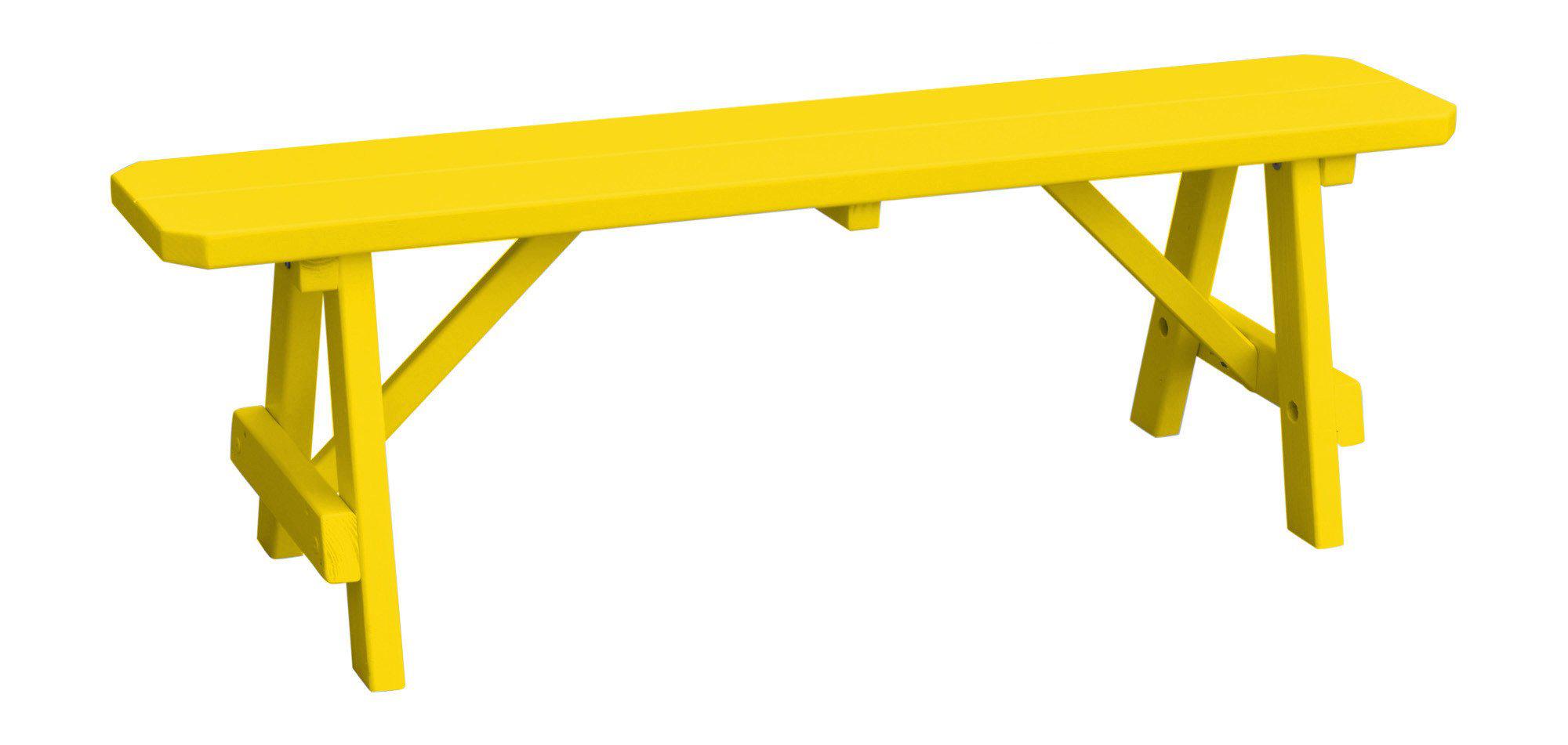 A & L Furniture Co. Yellow Pin 5' Traditional Bench Only – Rocking ...