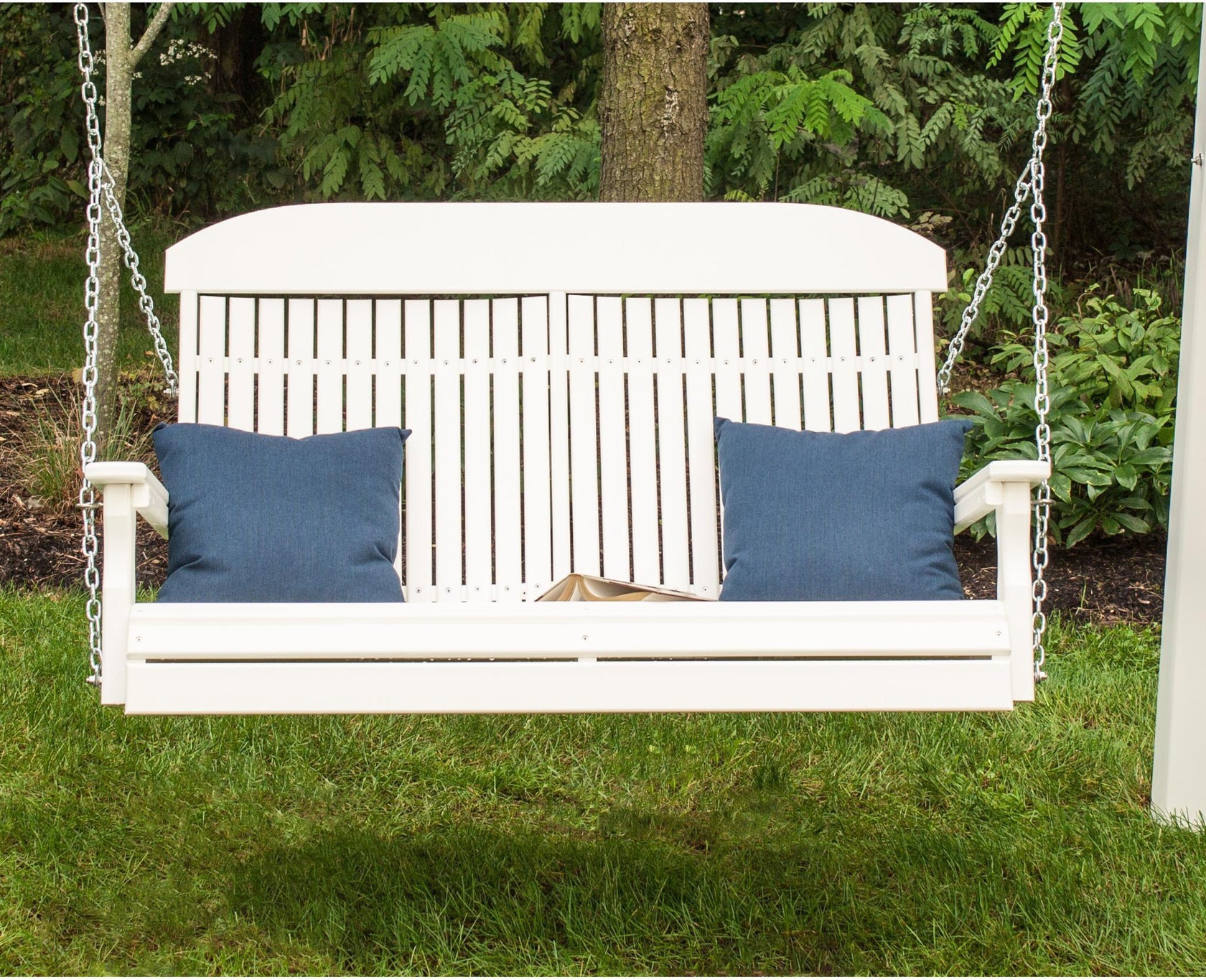 LuxCraft 4' Highback Porch Swing | Garden Patio Swing – Rocking Furniture