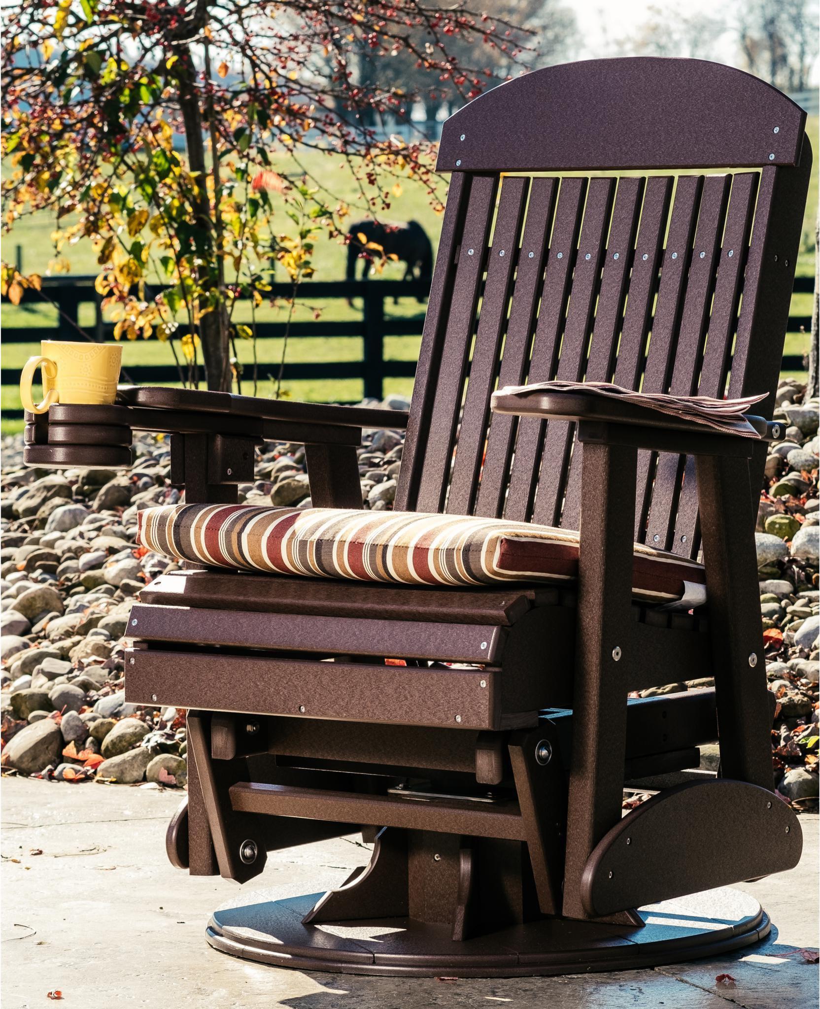 LuxCraft 2' Swivel Glider Chair | Outdoor Rocker Glider – Rocking Furniture